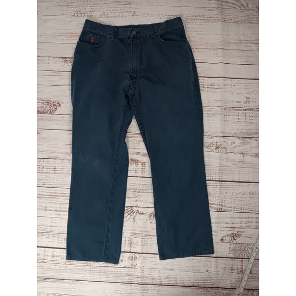 Polo Ralph Lauren | Pants | Polo Ralph Lauren Chino Pants Mens 3632 Blue Red Pony Logo | Poshmark